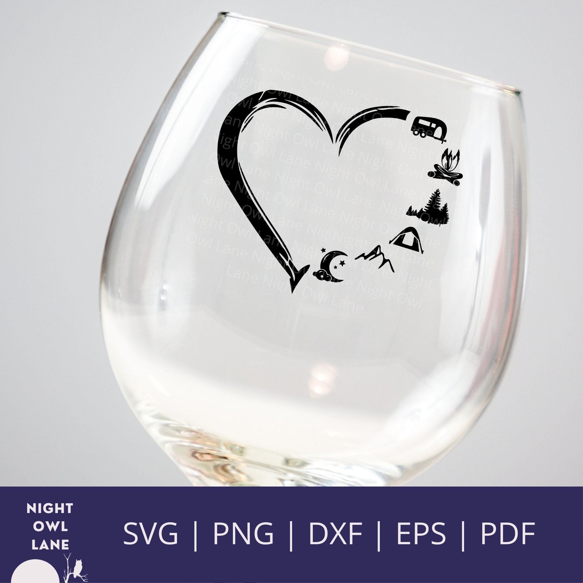 Camping Heart SVG Love to Camp Svg Mountains Svg - Etsy