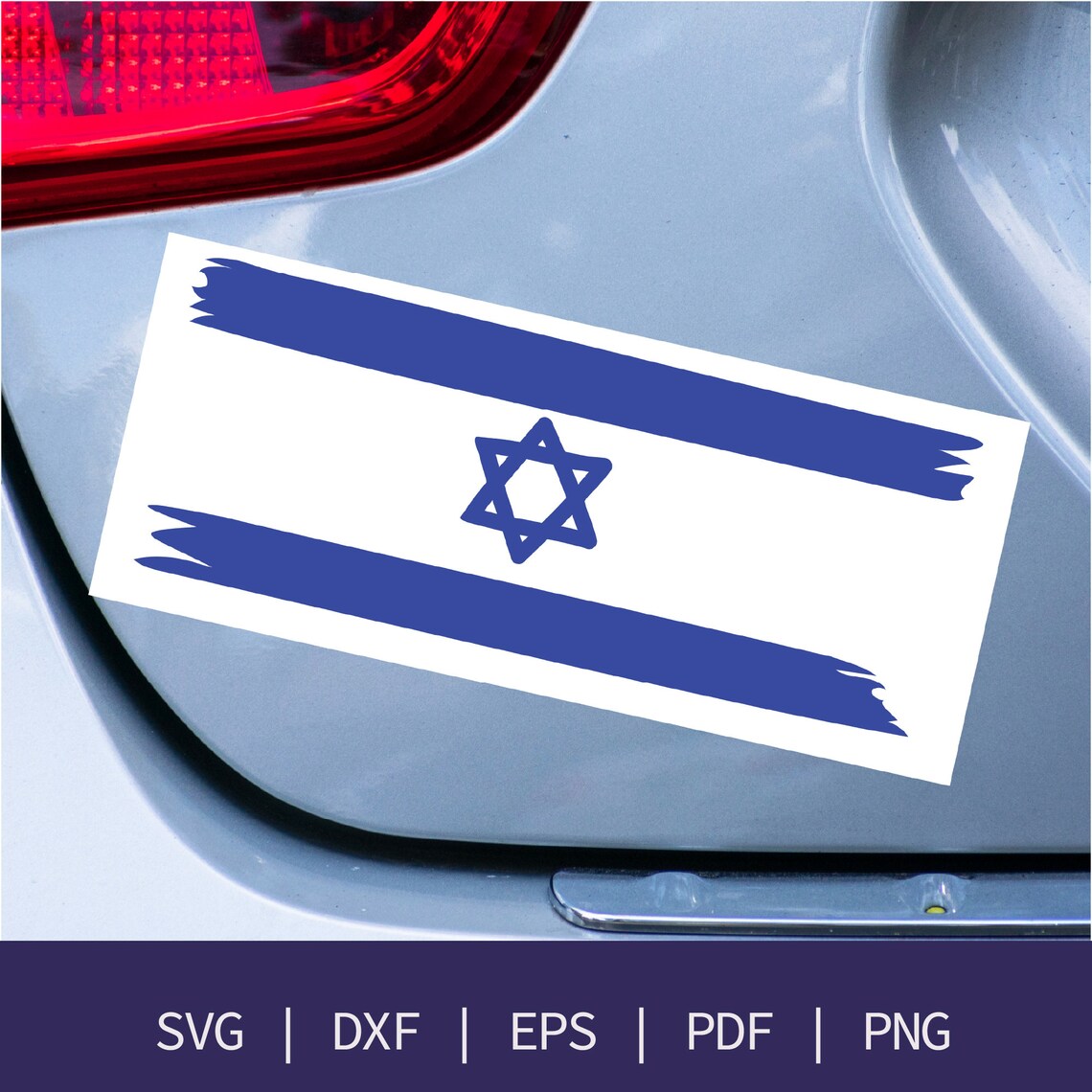 Israeli Flag Bumper Sticker Png Zionist Svg Support Israel - Etsy