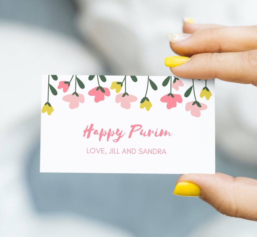 Personalized Printable Purim Gift Tags for Mishloach Manot - Etsy