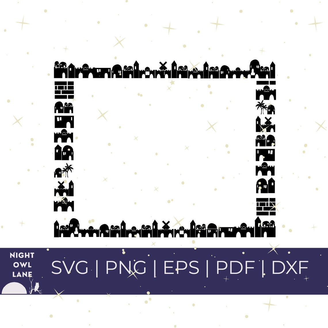 Jerusalem Old City Skyline Svg Svg Jerusalem Svg | Etsy