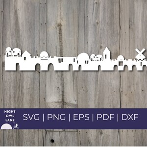 Jerusalem Old City Skyline Svg | Svg | Jerusalem Papercut Svg ...