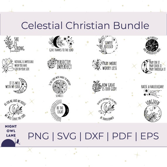 Celestial Svg Bundle Christian Svg Spiritual Svg - Etsy