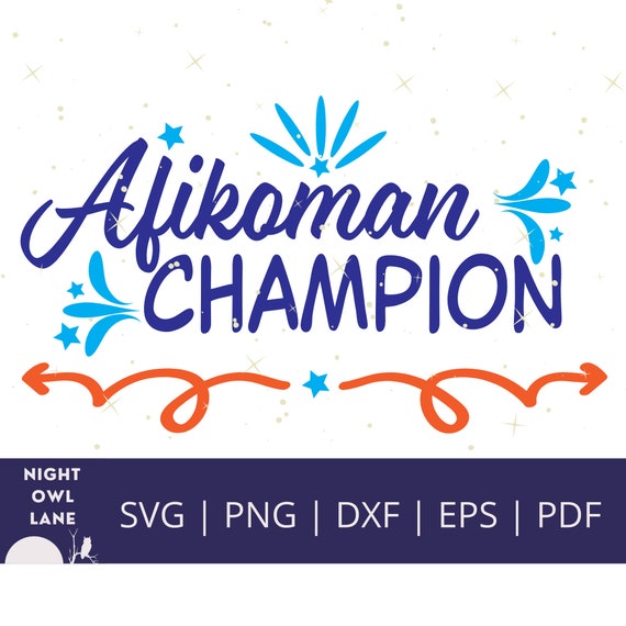 Afikoman Champion SVG Passover Svg Files for Cricut | Etsy Australia