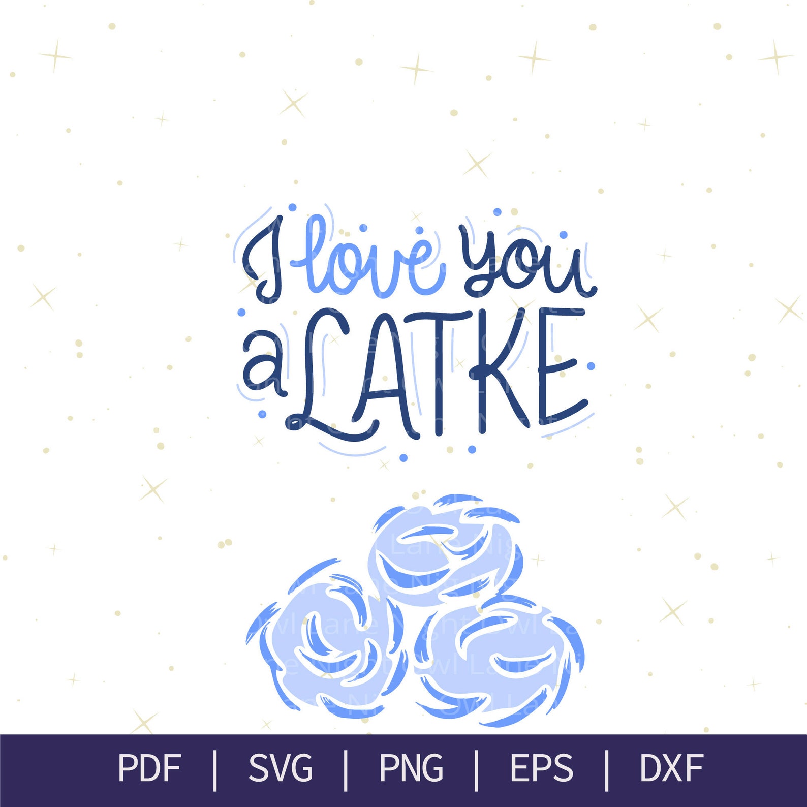 Love You a Latke Svg Latke Svg Hanukkah Svg Funny Hanukkah | Etsy