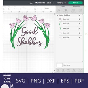 Good Shabbos Svg | Good Shabbos Flowers Svg | Good Shabbos Png | Hebrew ...
