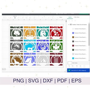 12 Tribes Papercut Svg | Svg Files for Cricut | Tweleve Tribes Papercut ...
