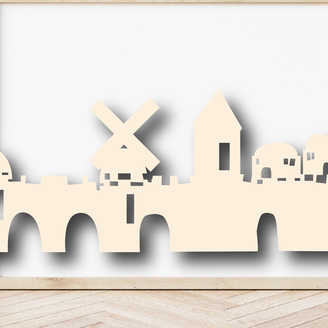 Jerusalem Old City Skyline Svg | Svg | Jerusalem Papercut Svg ...