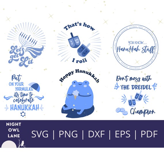 Funny Hanukkah Svg Bundle Hanukkah Stuff Svg Lets Get Lit - Etsy