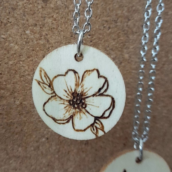 Pyrography Necklace - Etsy