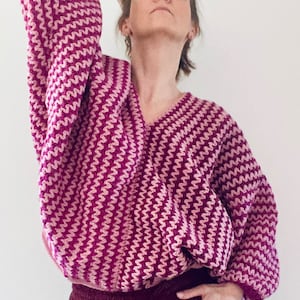 Crochet Zig Zag Wing Oversized Jumper Pattern - Etsy