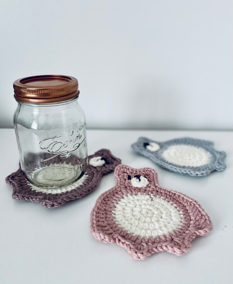 Simple Crochet Bear Coaster Pattern - Etsy