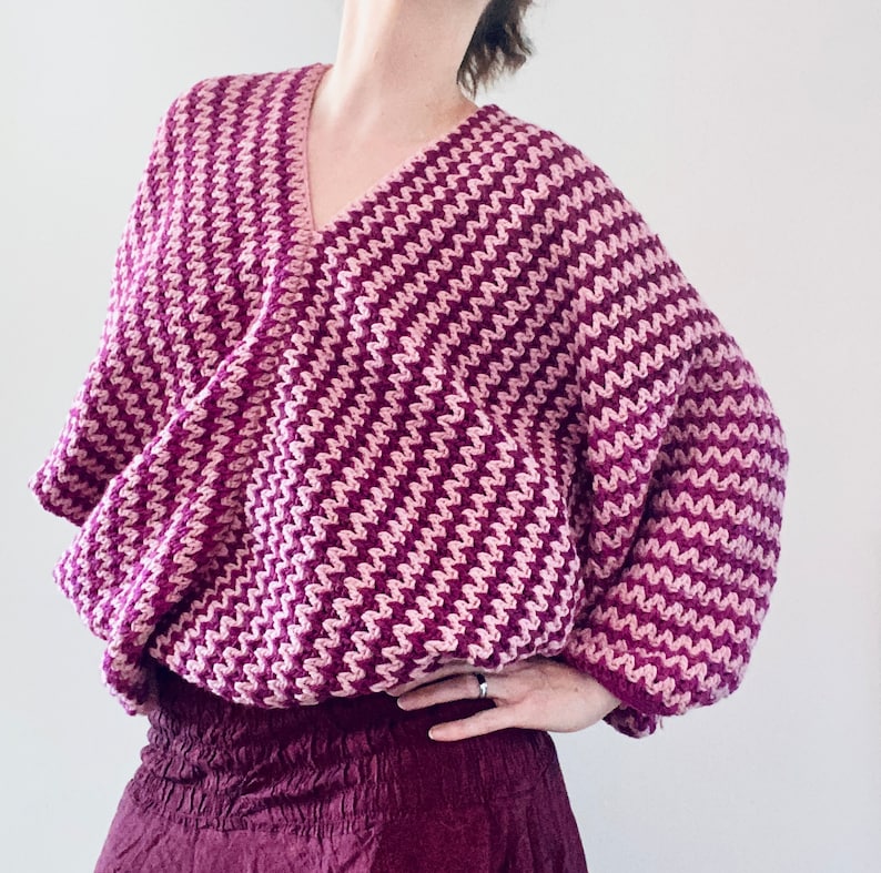 Crochet Zig Zag Wing Oversized Jumper Pattern - Etsy