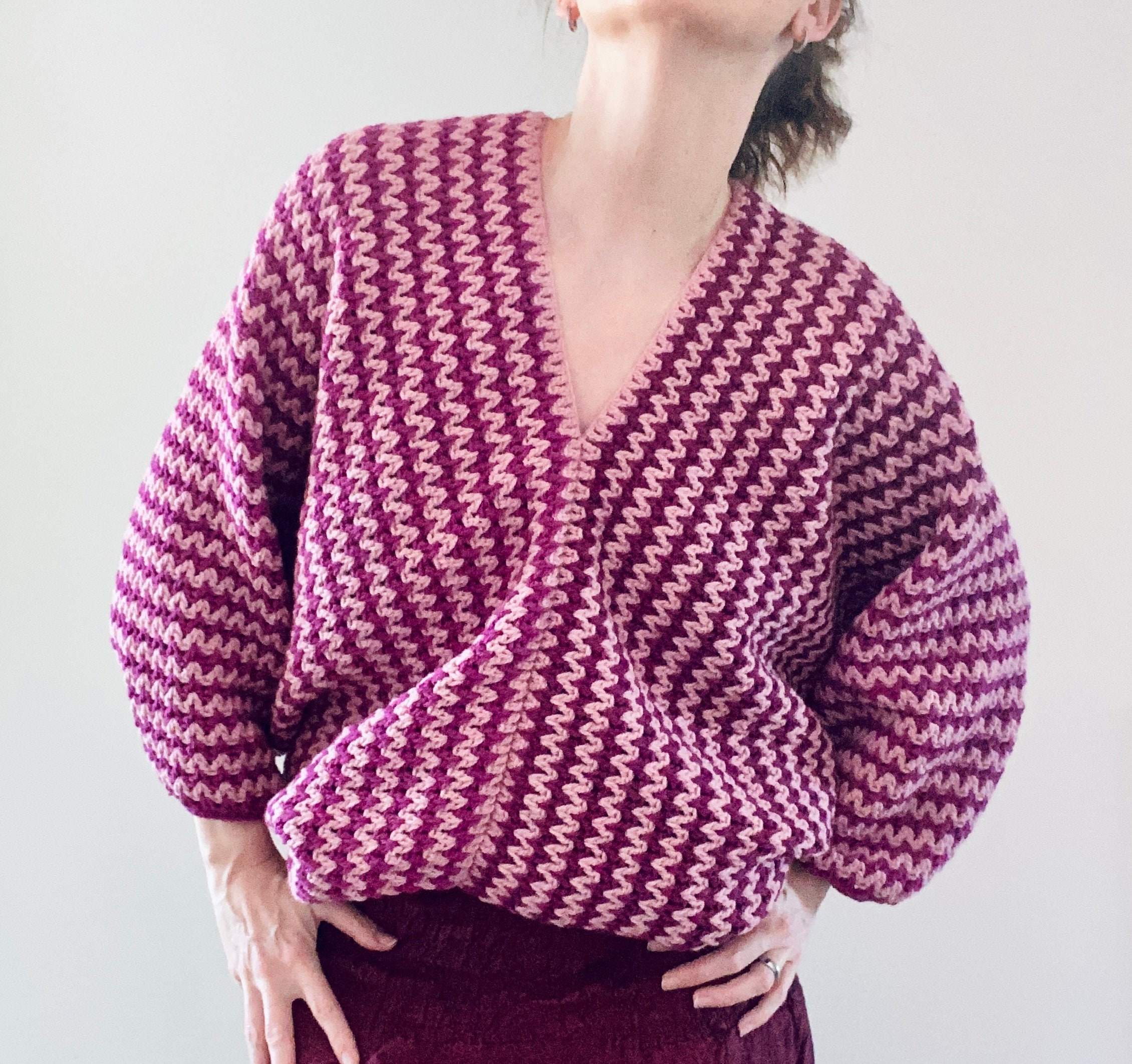 Crochet Zig Zag Wing Oversized Jumper Pattern - Etsy