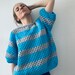Crochet Sky Blue Sweater Pattern / Top. - Etsy