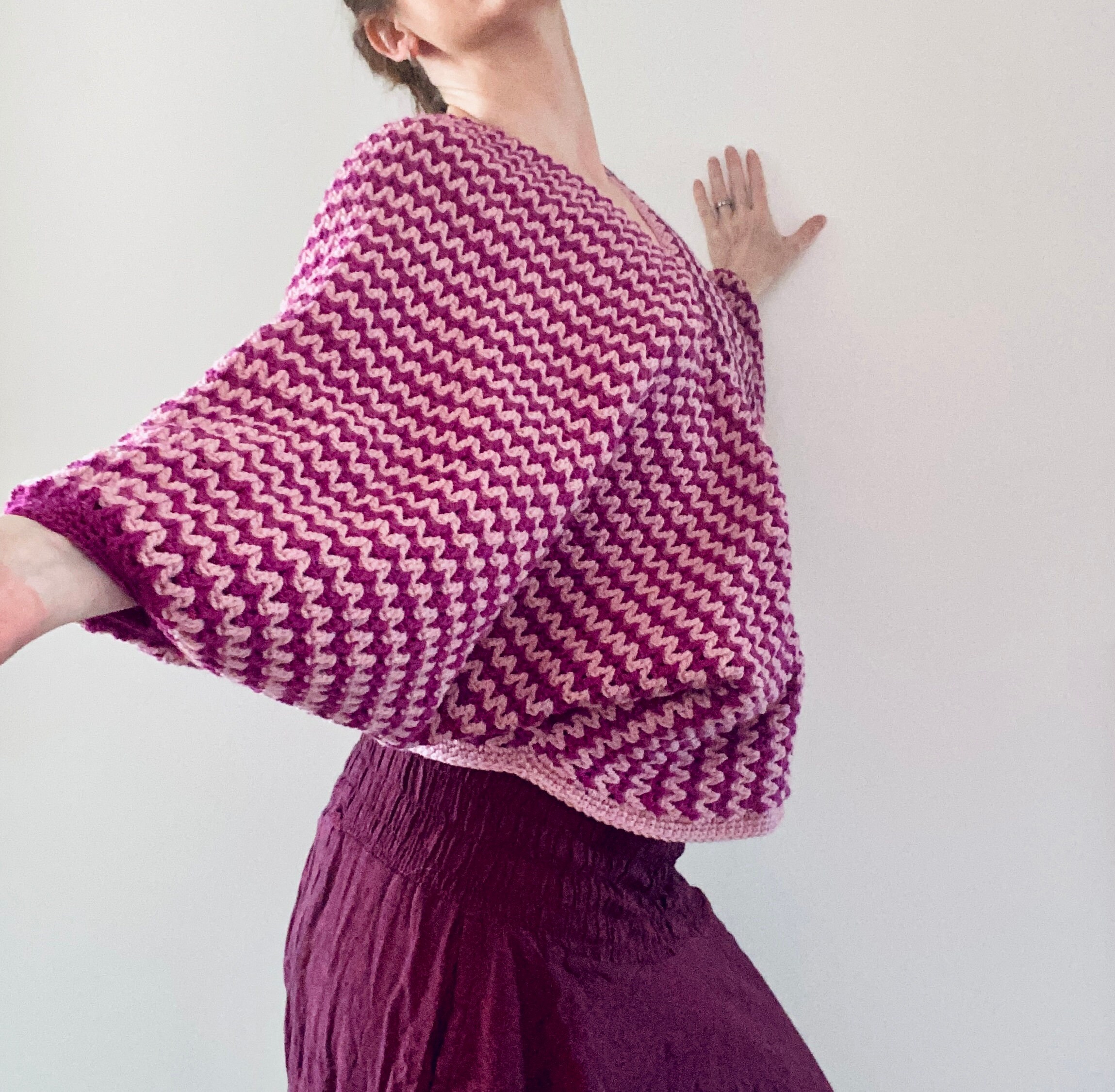 Crochet Zig Zag Wing Oversized Jumper Pattern - Etsy