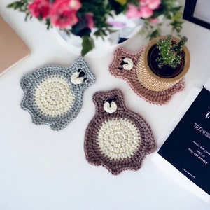 Simple Crochet Bear Coaster Pattern - Etsy