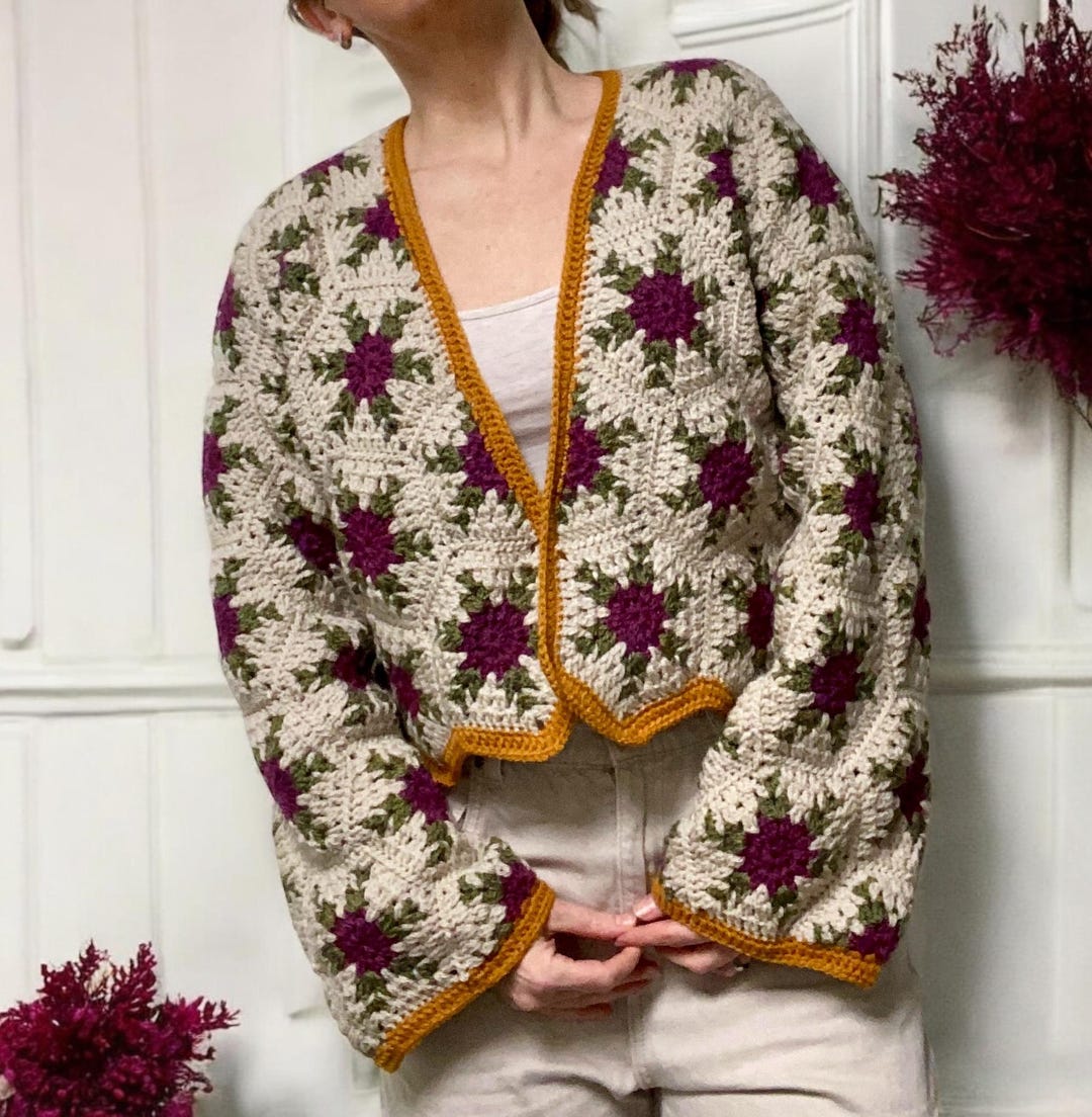 Thistle Hex Cardigan Pattern - Etsy