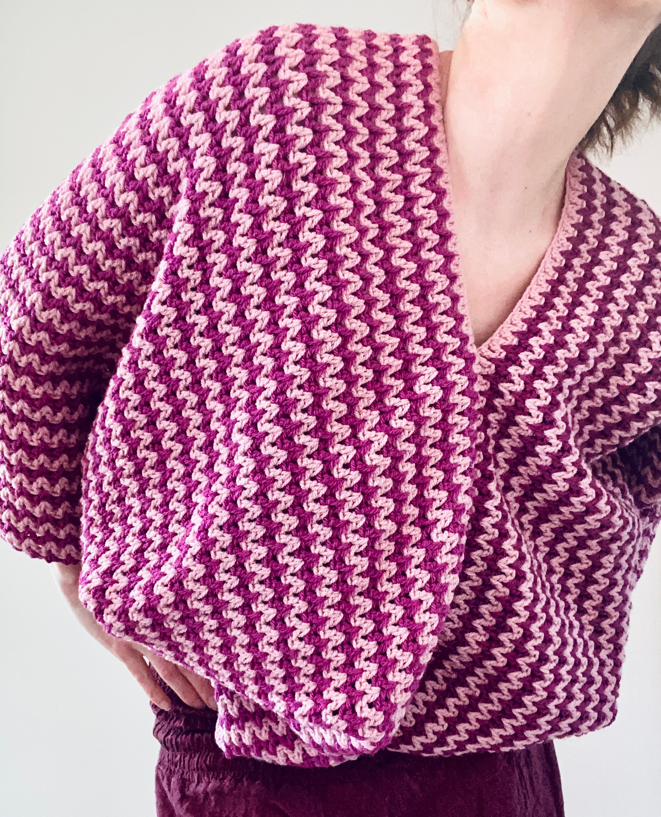 Crochet Zig Zag Wing Oversized Jumper Pattern - Etsy