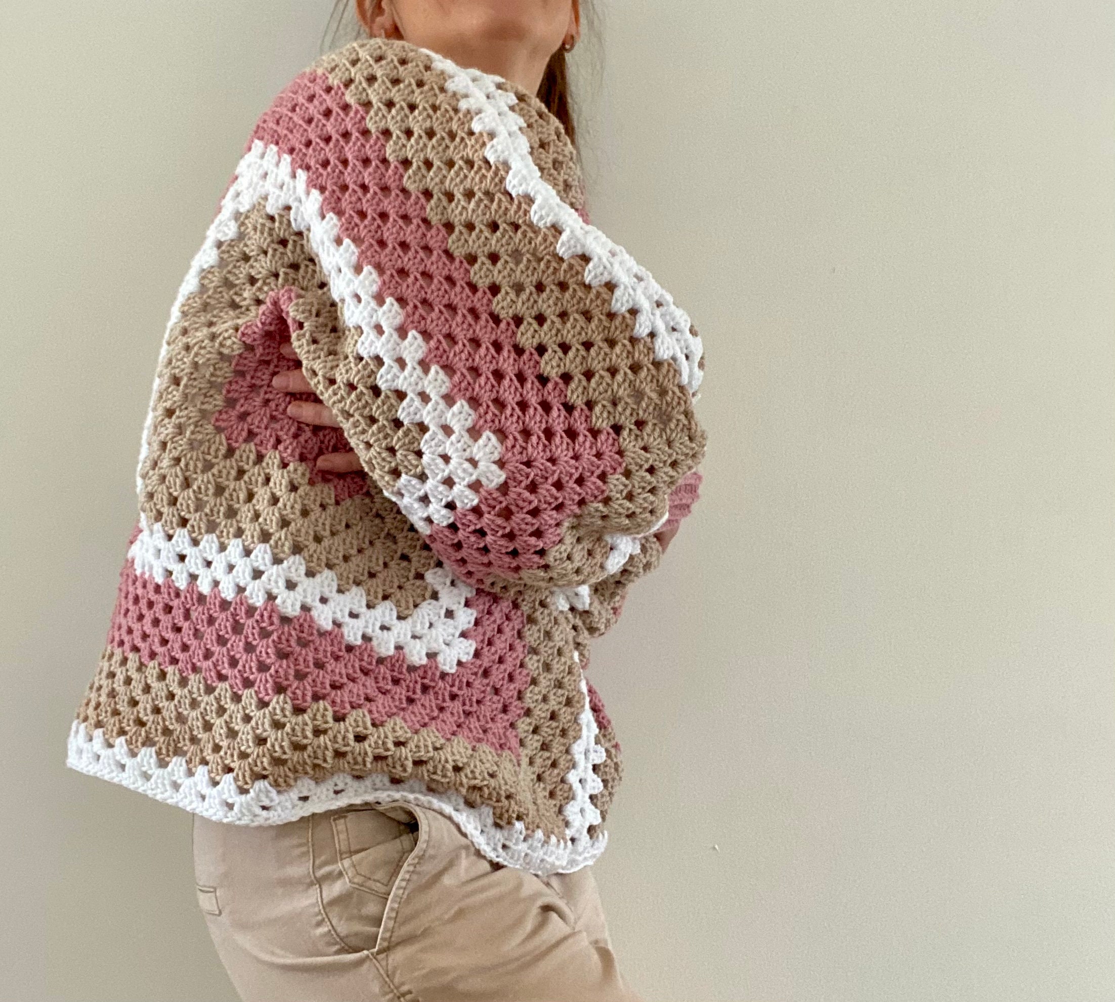 Oversized Boho Hexagon Jumper Pattern / Sweater. - Etsy