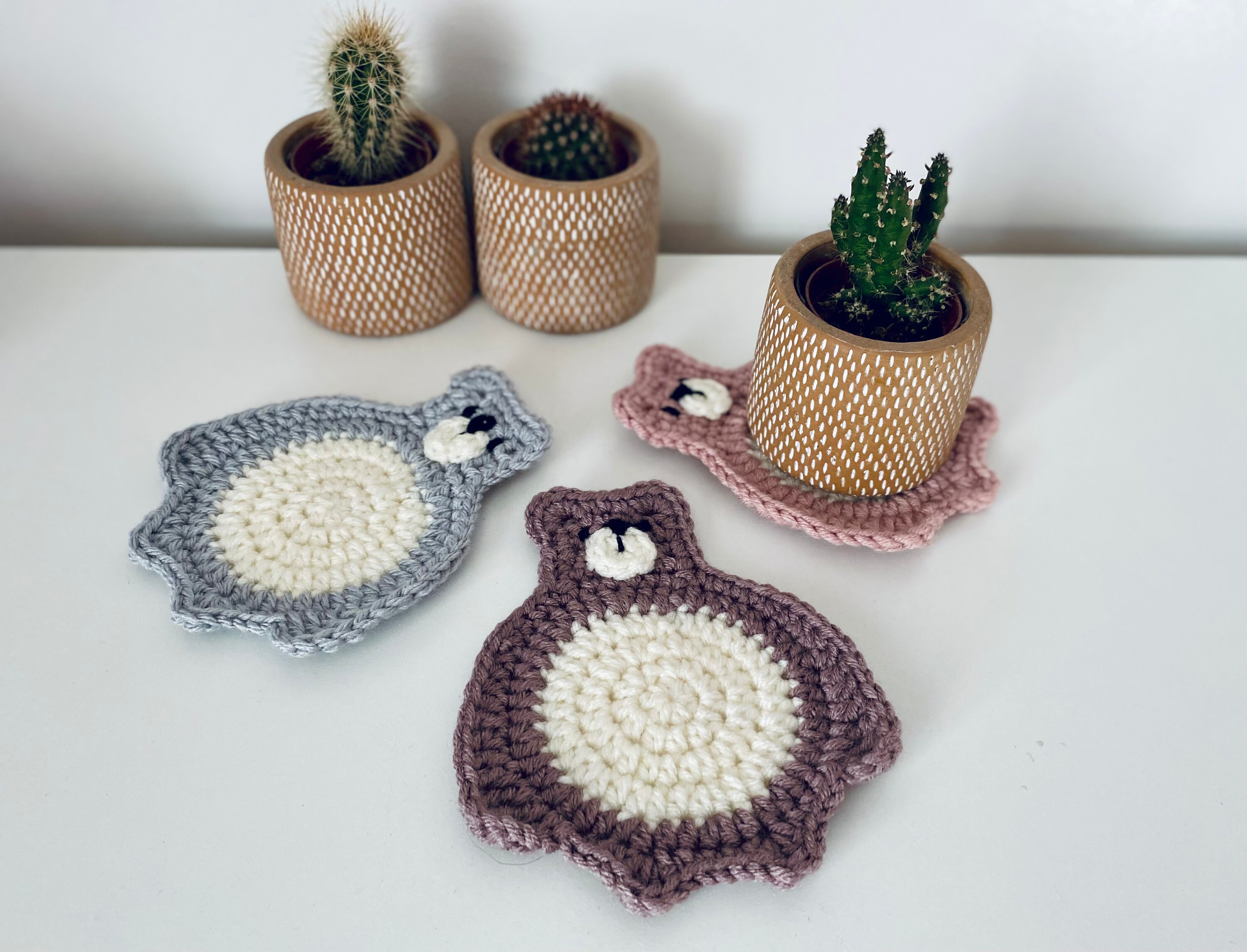 Simple Crochet Bear Coaster Pattern - Etsy