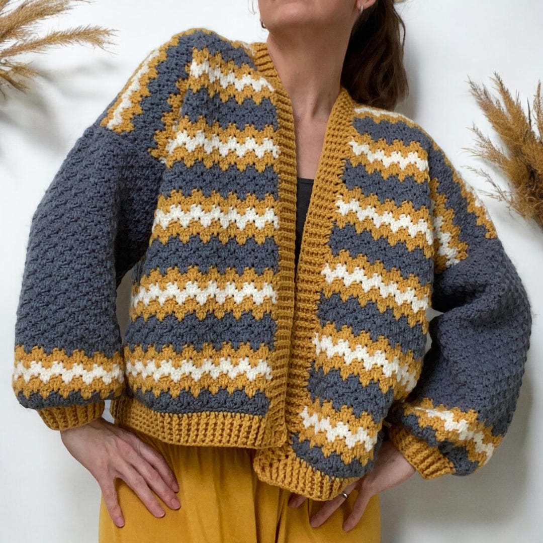 Granny Spike Crochet Cardigan Pattern - Etsy
