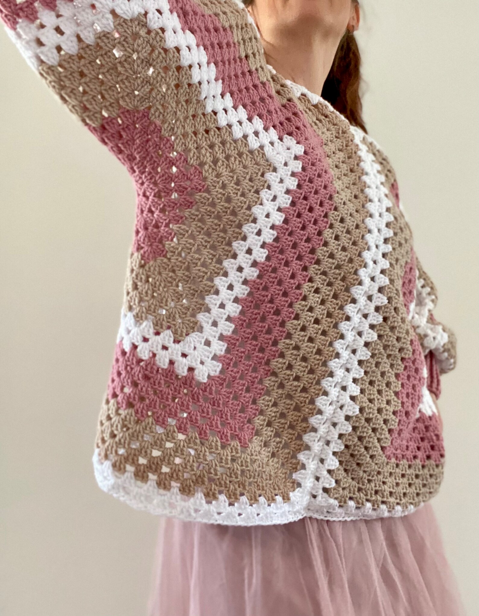 Oversized Boho Hexagon Jumper Pattern / Sweater. - Etsy