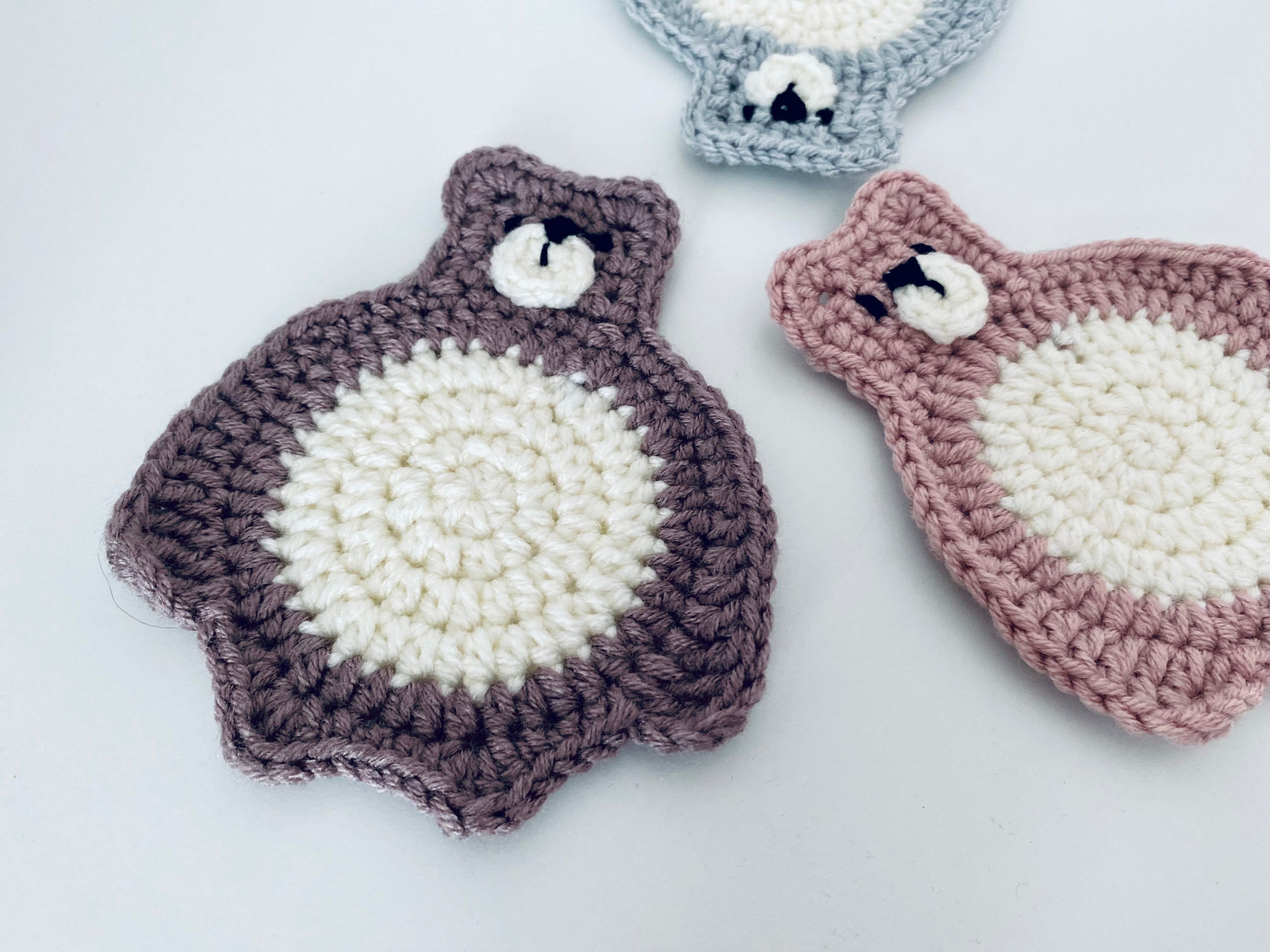 Simple Crochet Bear Coaster Pattern - Etsy