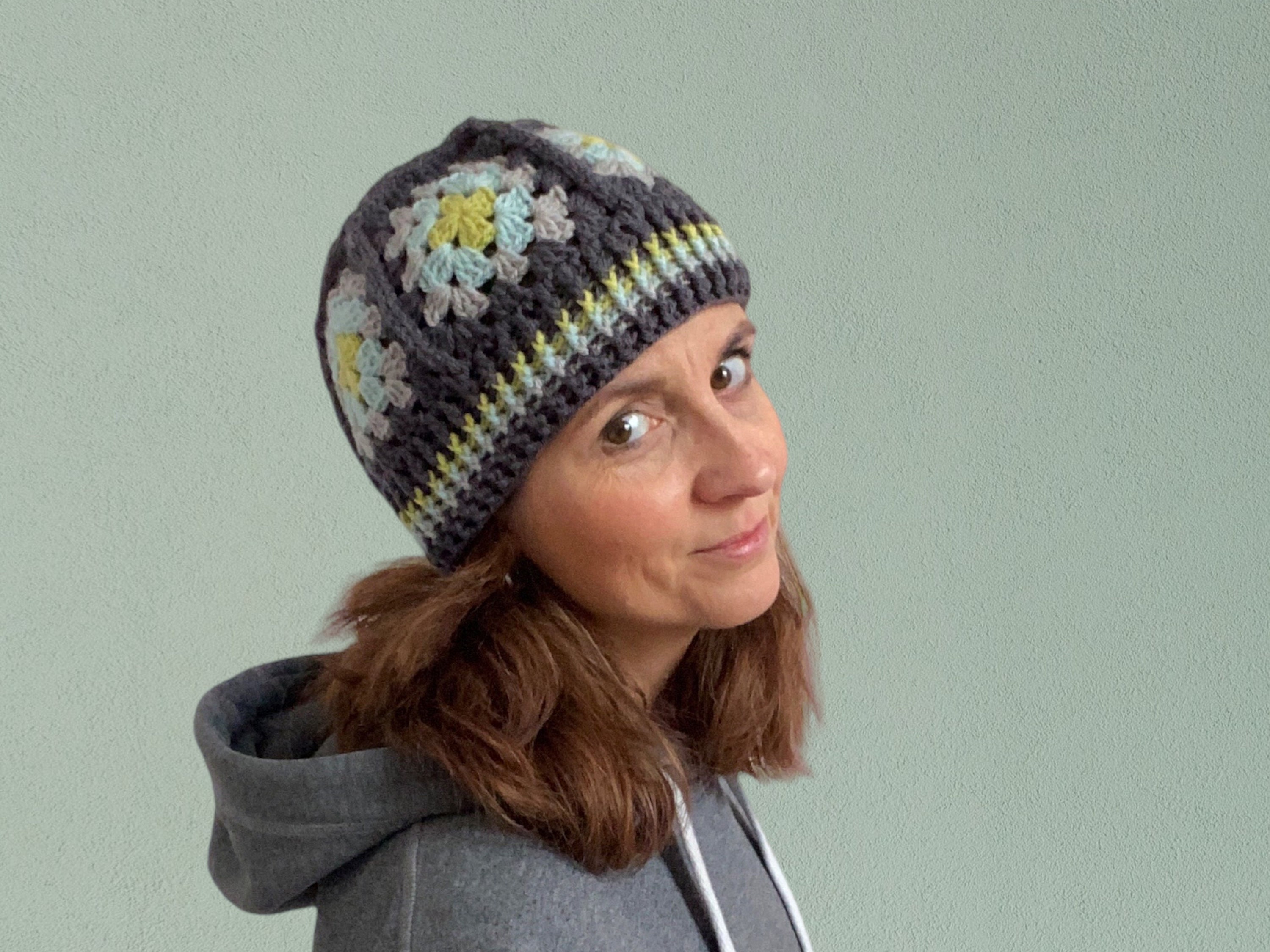 Granny Square Crochet Hat Pattern / Adult & Child - Etsy