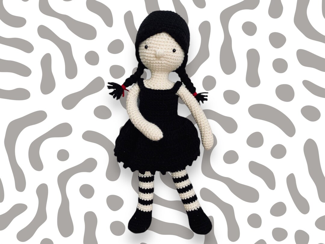 Crochet Wednesday Adams Doll Pattern / Doll Amigurumi / Crochet Toy. - Etsy