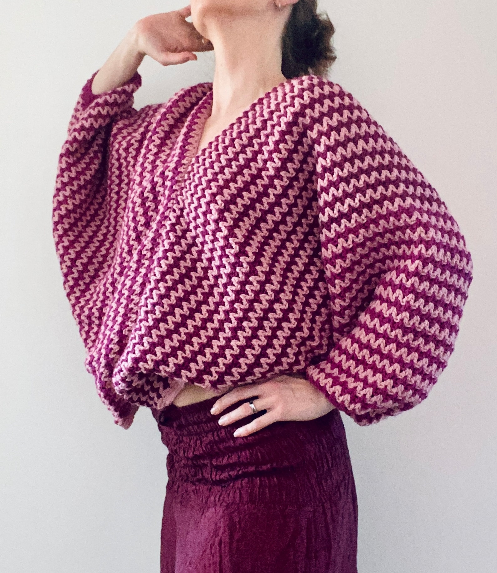 Crochet Zig Zag Wing Oversized Jumper Pattern - Etsy