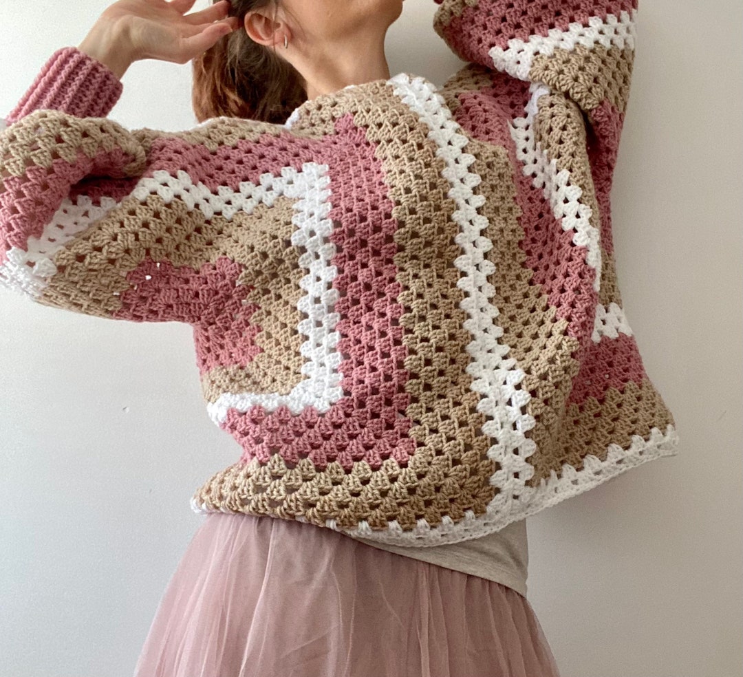 Oversized Boho Hexagon Jumper Pattern / Sweater. - Etsy