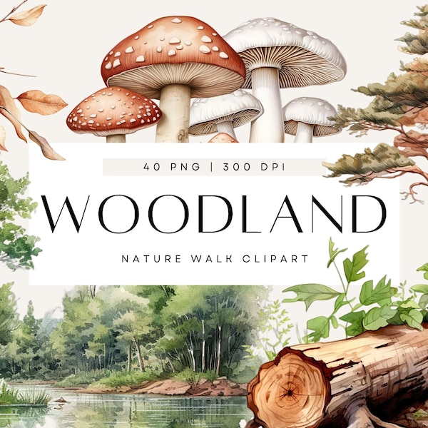 Woodland Clip Art - Etsy