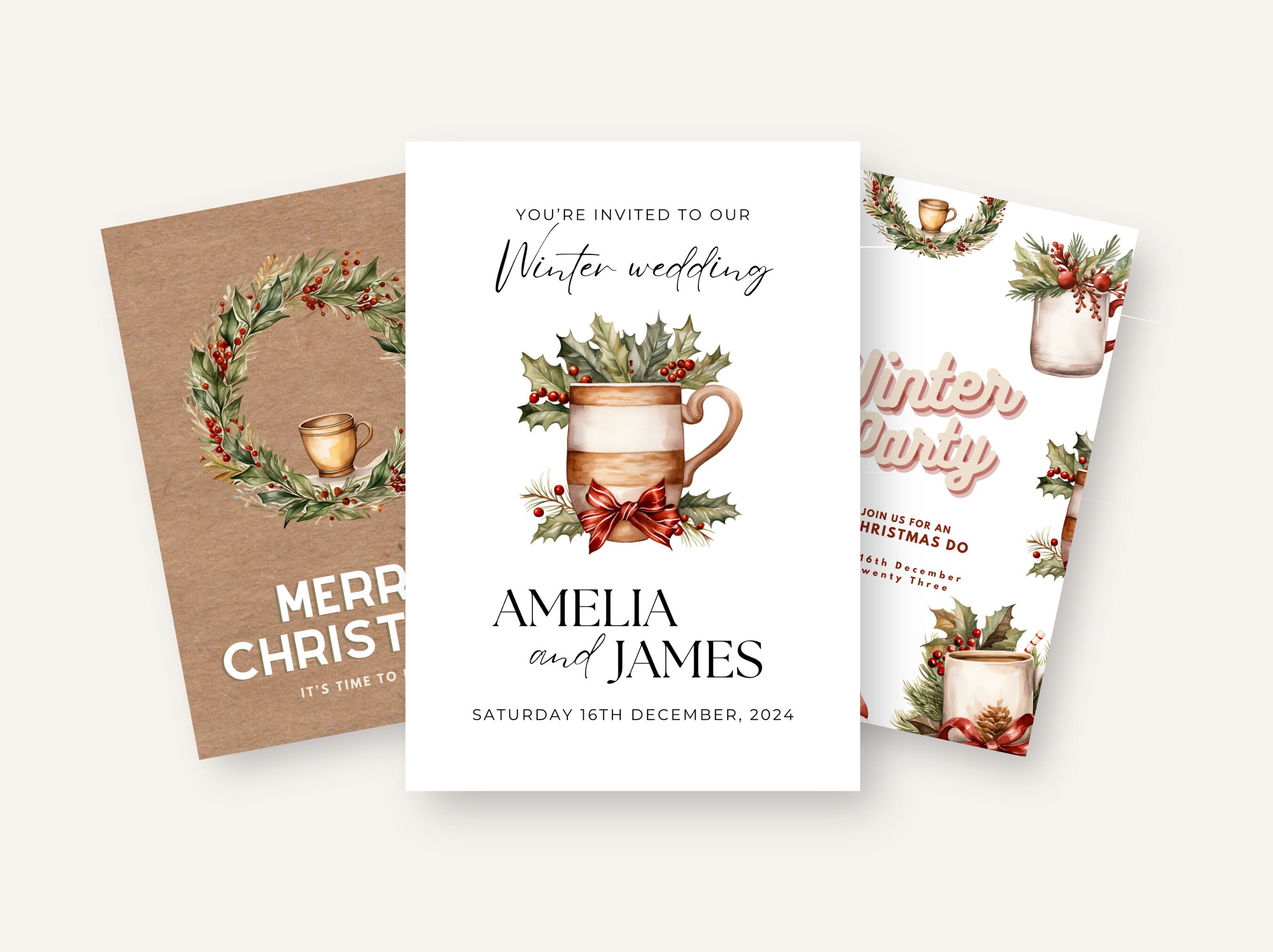 Watercolor Cozy Christmas Clipart, Coffee Mug Clipart, Christmas Coffee ...