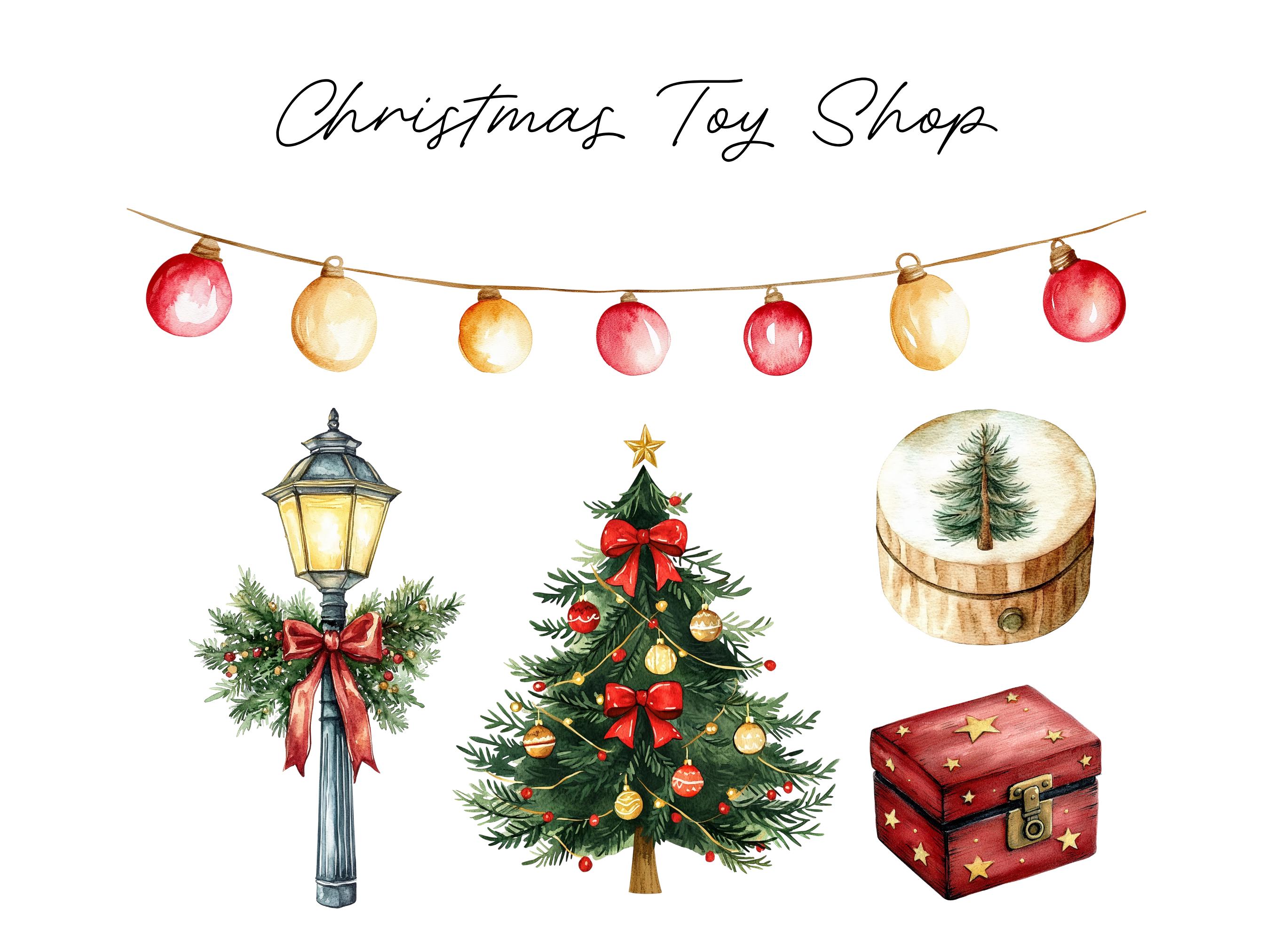 Christmas Toy Shop Clipart | Santa Workshop & Elf Factory, North Pole ...