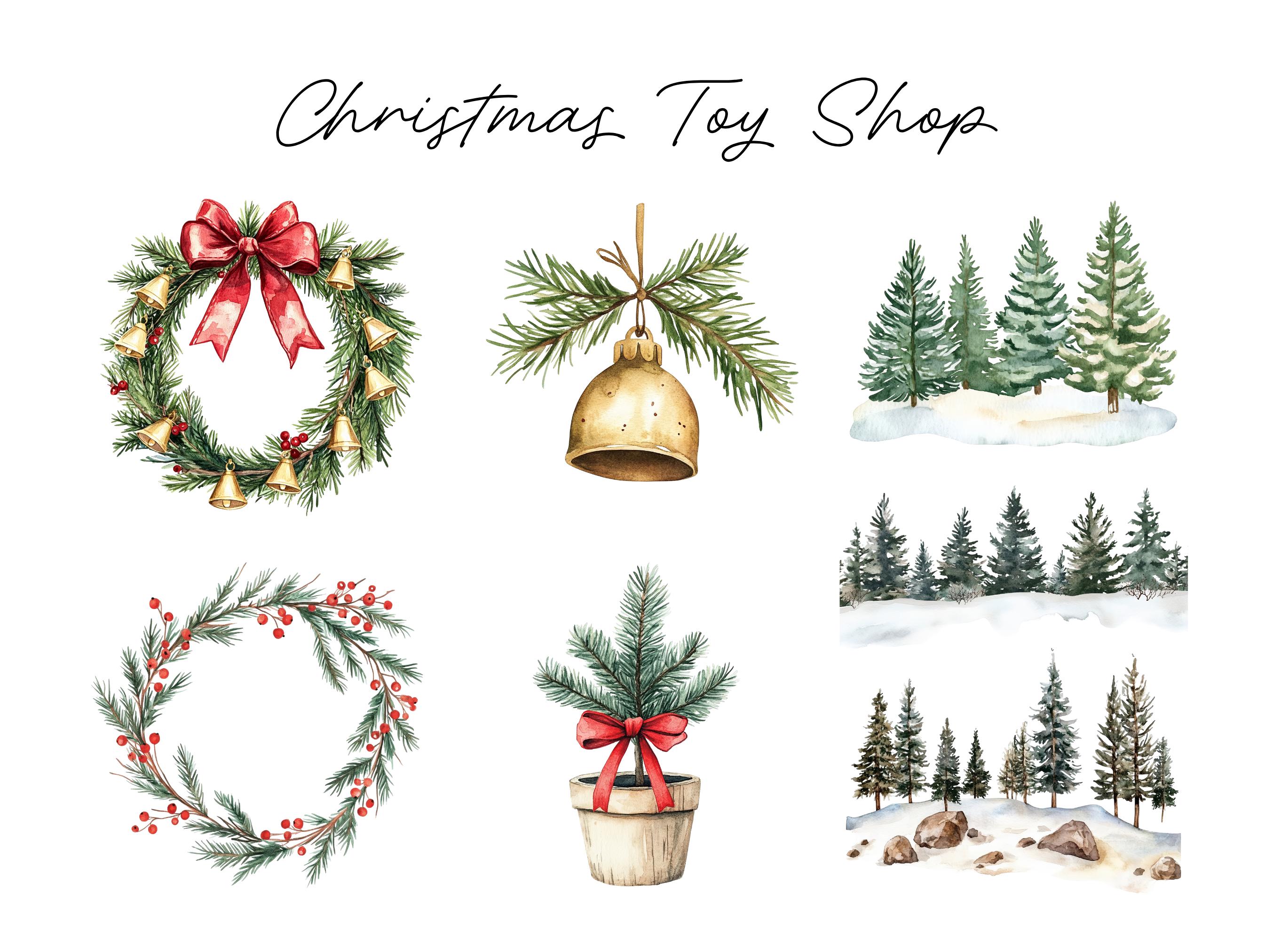 Christmas Toy Shop Clipart | Santa Workshop & Elf Factory, North Pole ...