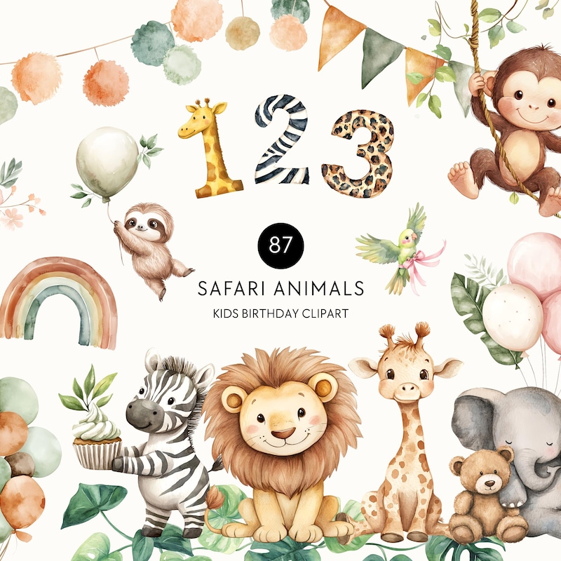 Boys First Birthday Clipart - Etsy UK