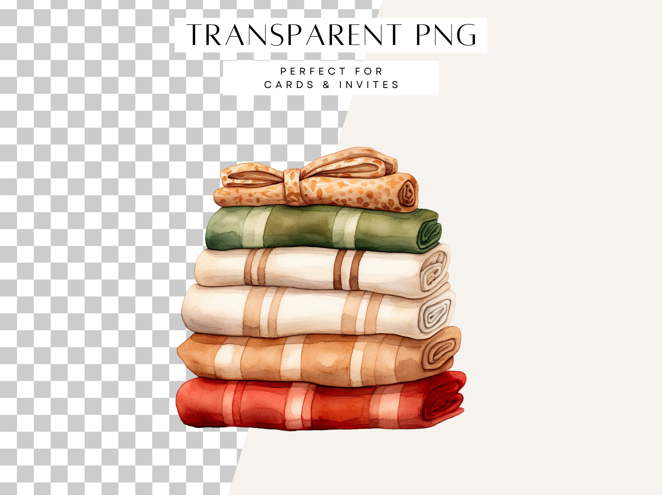 Blanket Clipart, Christmas Watercolor Bundle, Cozy Winter Clipart ...