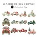 Christmas Gnome Truck Clipart, Vintage Red Green Festive Trucks ...