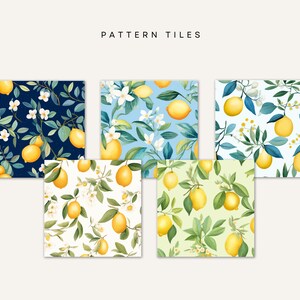 Lemon Digital Paper Seamless Pattern, Texture Pack, Repeating Pattern ...