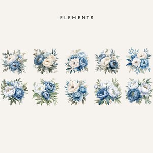 Blue Peonies Clipart Peony Flower Transparent Floral PNG Clip - Etsy