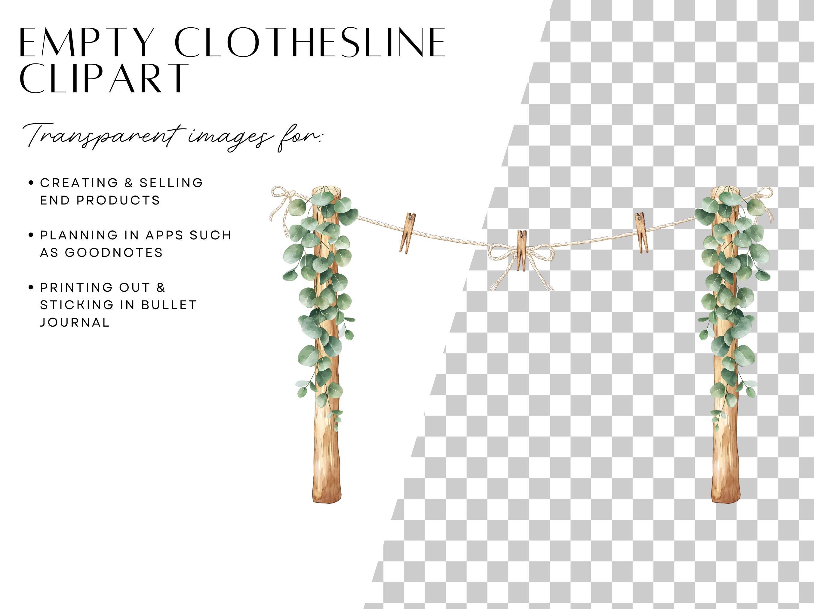 Empty Clothesline Clipart | Rustic Baby Shower Clothes Line - Build ...