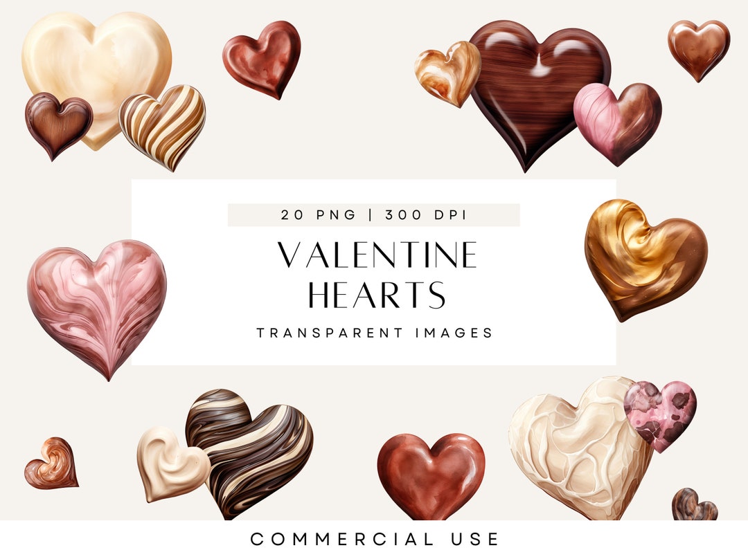Valentine's Day Chocolate Clipart, Candy Hearts, Elegant Sweets ...
