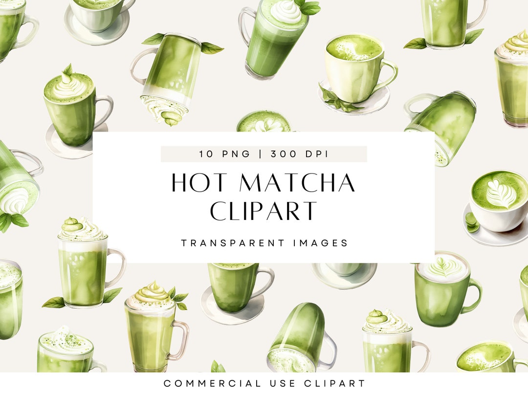 Matcha Tea Clipart, Green Tea Clip Art, Coffee Lovers, Fall Mug, Autumn ...