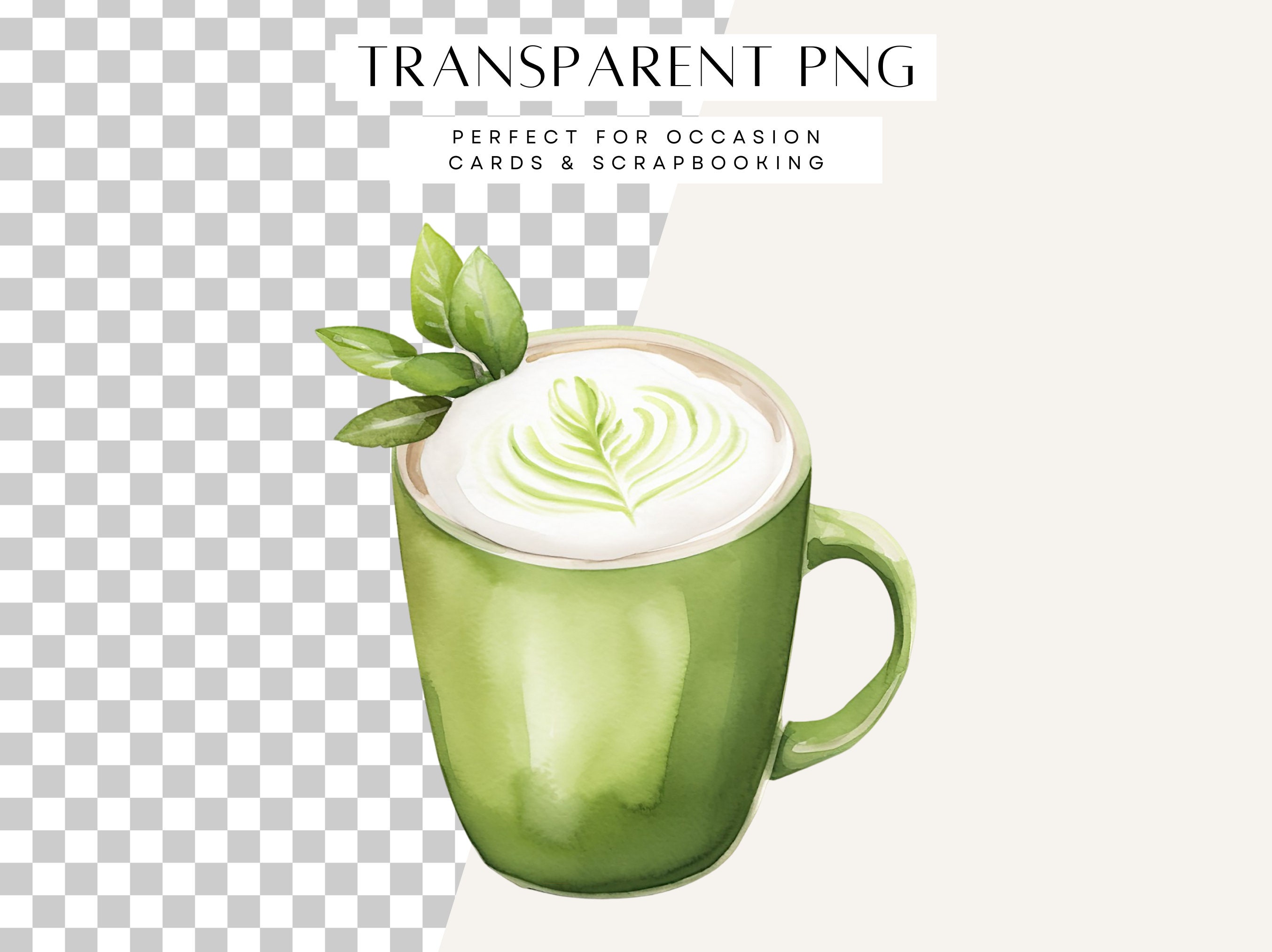 Matcha Tea Clipart, Green Tea Clip Art, Coffee Lovers, Fall Mug, Autumn ...