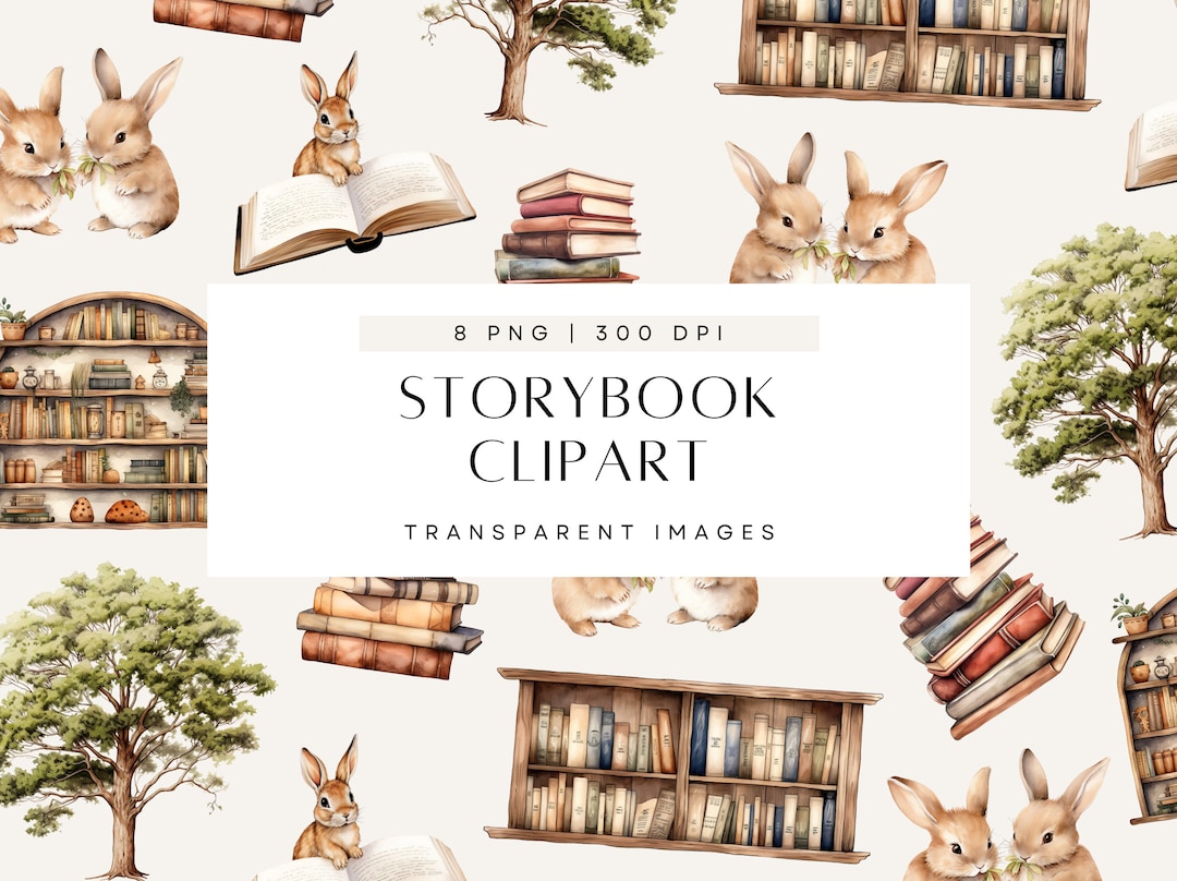 Storybook Baby Shower Clipart, A New Chapter, Once Upon A Time, Gender ...