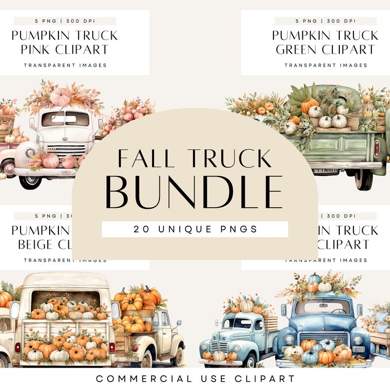 Truck With Pumpkins - Etsy