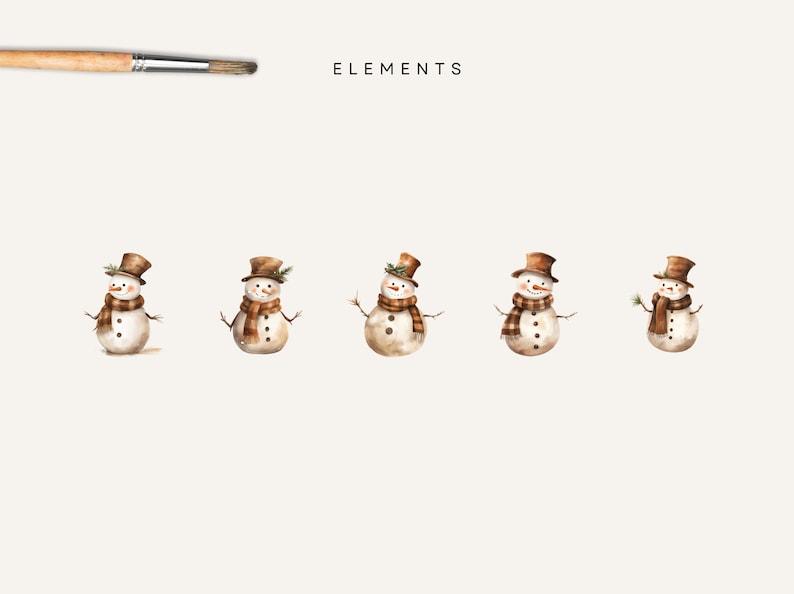 Snowmen Clipart Snowman Family Clip Art Christmas - Etsy