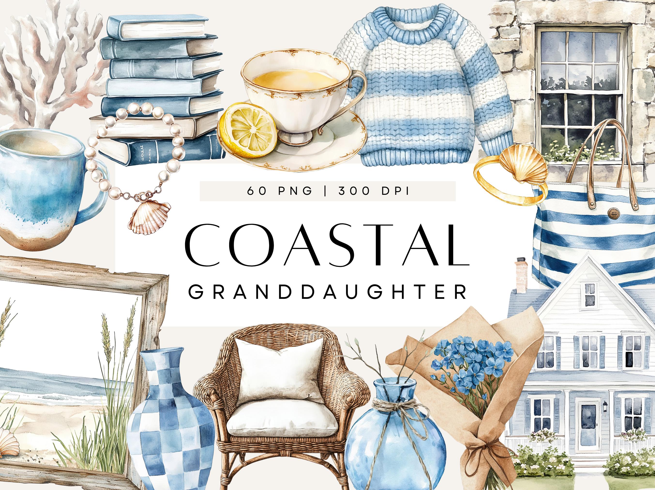 Coastal Grandma Clipart, Preppy Summer, New England Granddaughter ...