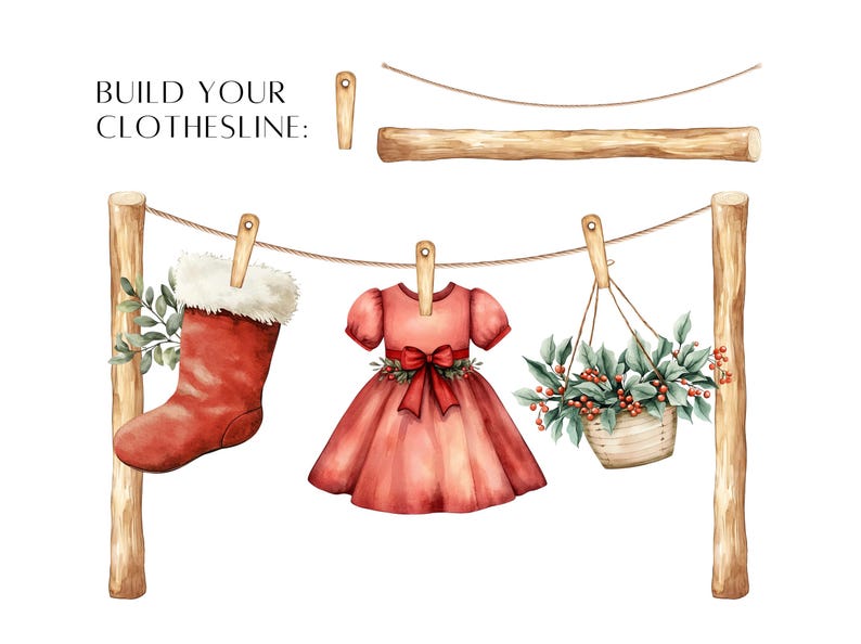 Christmas Baby Clothesline Clipart | My First Christmas, Santa Baby ...