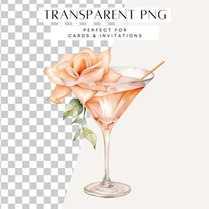 Signature Cocktail Clipart, Spring Martinis, Garden Party Clip Art ...